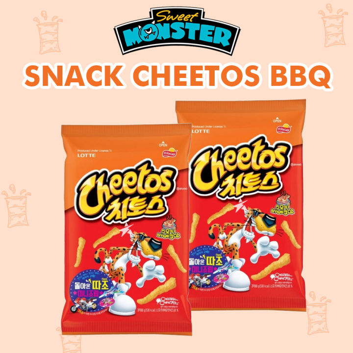 Snack Cheetos vị sườn nướng BBQ, bim bim que ăn vặt cay giòn Lotte Hàn ...