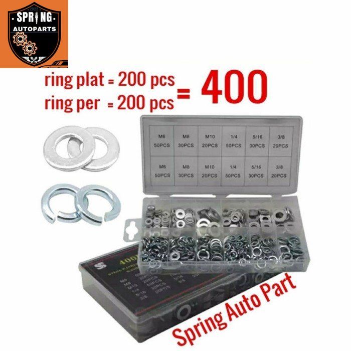 Promo Split Lock Spring Washer Ring Per Ver Ring Plat Baja Galvanis 400 ...