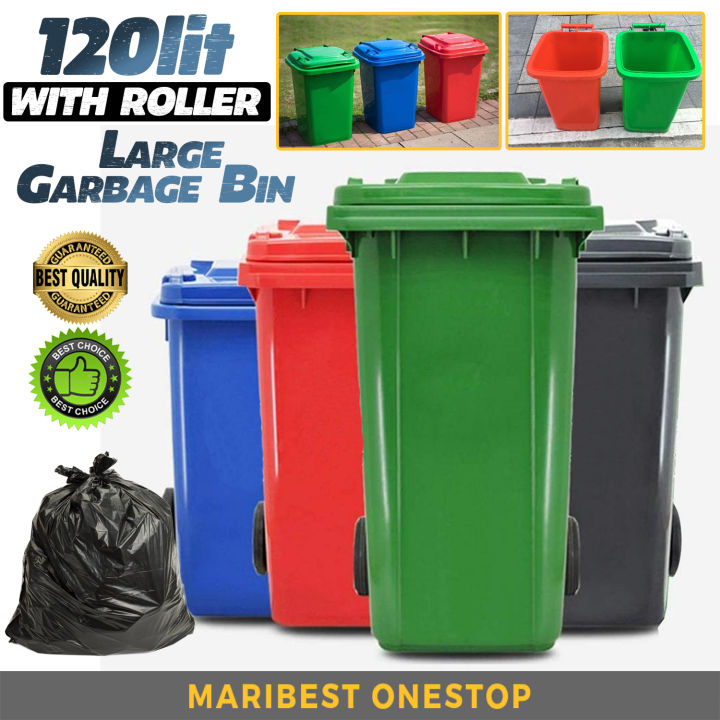 120 Liters Large 120L Dustbin Trash Can Garbage Bin Recycle Bin ...