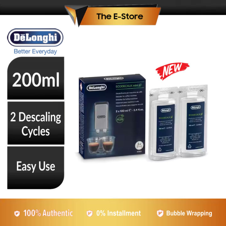 DeLonghi EcoDecalk Coffee Machine Descaler (100ml x2) - DLSC200 (De ...