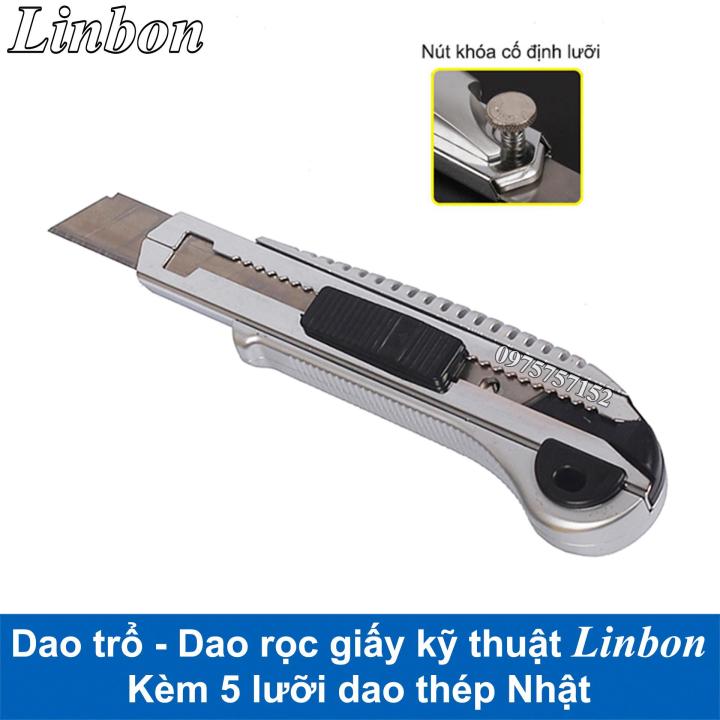 Dao trổ - Dao rọc giấy kỹ thuật SENSH, Linbon LB005A (Kèm 5 lưỡi dao ...