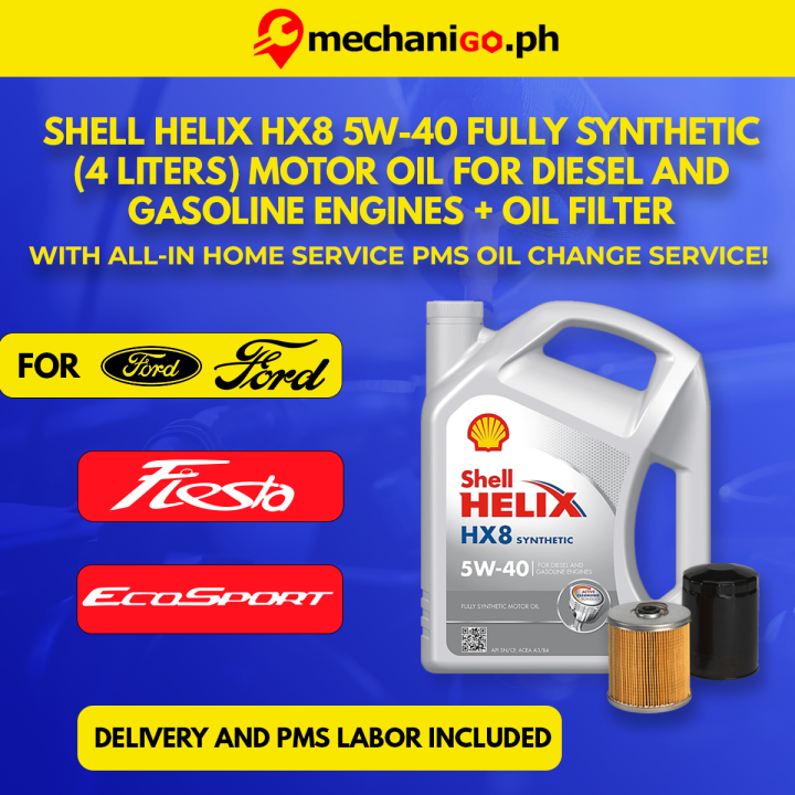 SHELL HELIX HX8 5W-40 (4 Liters) Fully Synthetic Genuine ENGINE OIL for ...