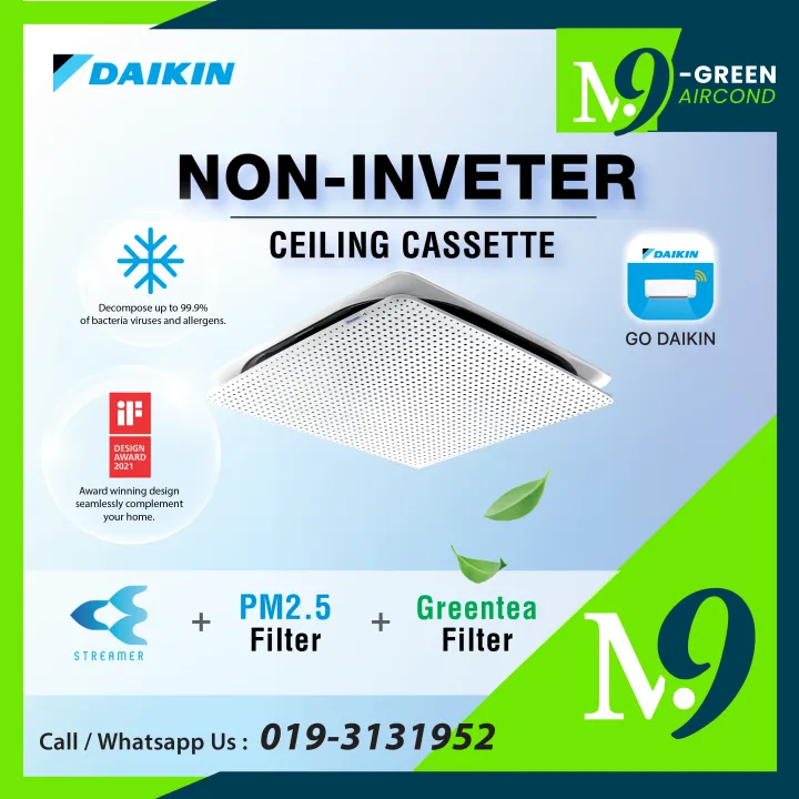 DAIKIN REVO (Premium) Surround Cassette 2HP / 2.5HP / 3HP / 4HP / 4.5HP ...