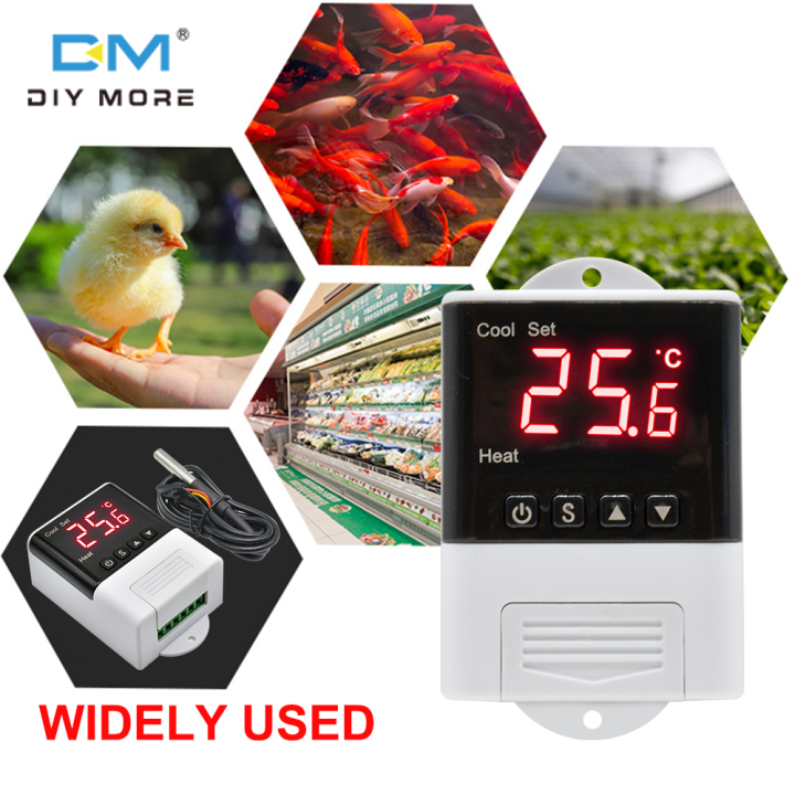 diymore AC110V-220V Temperature Humidity Controller Digital Microcomputer Thermoregulator ...