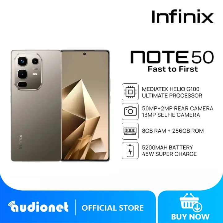 Infinix NOTE 50 Smartphone | 8GB+256GB | Helio G100 Ultimate | 50MP OIS ...