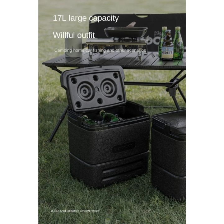 Blackdog Cooler box 17L Black 48H Drinks Hot Cold Cooling Camping Ice ...