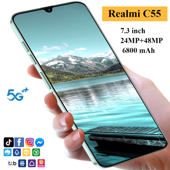 โทรศัพท์มือถือ Realmi C55 รองรับแอพธนาคาร ไลน์ ยูทูป รองรับ 2 ซิม ...