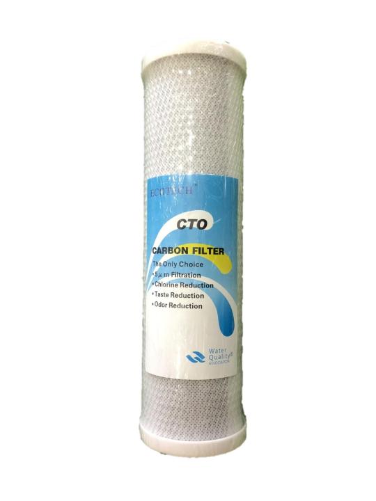 Ecotech 10" CTO Carbon Block Water Filter Cartridge 5 Micron ...