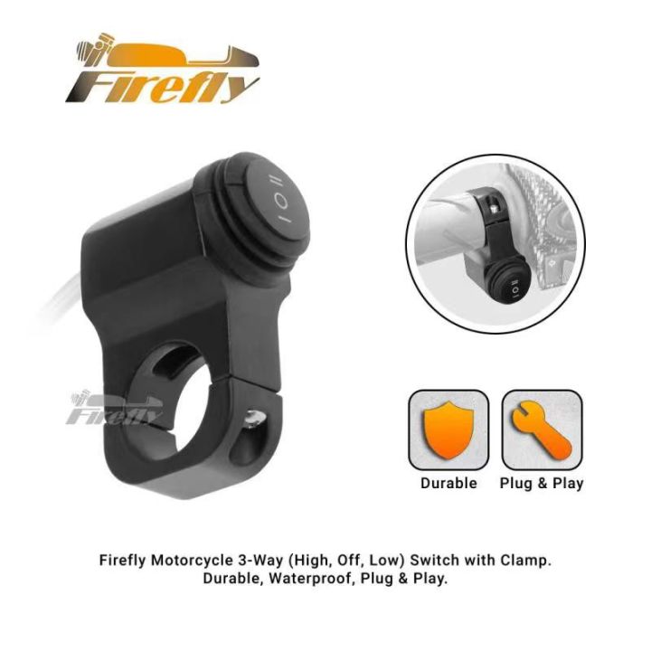 COD Firefly Motorcycle Mini Driving Light Switch 3 Way Switch ON OFF ON ...
