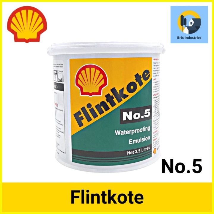 Shell Flintkote Waterproofing Emulsion 3.5 Liters No. 3 or No. 5 Brix ...