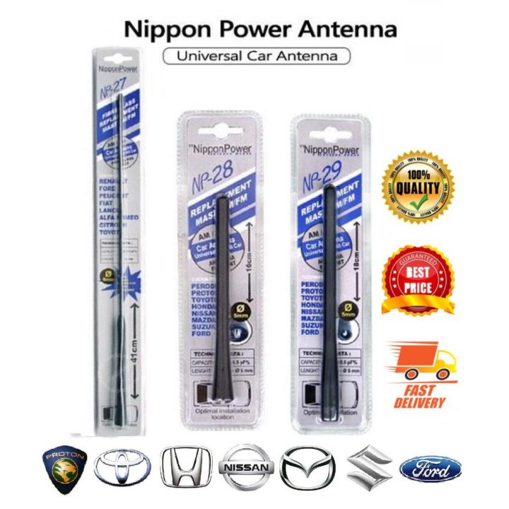 For All Modal Car Antenna NP27 NP28 NP29 Nippon Power / Antenna Myvi Alza Waja Persona Vios Wish ...