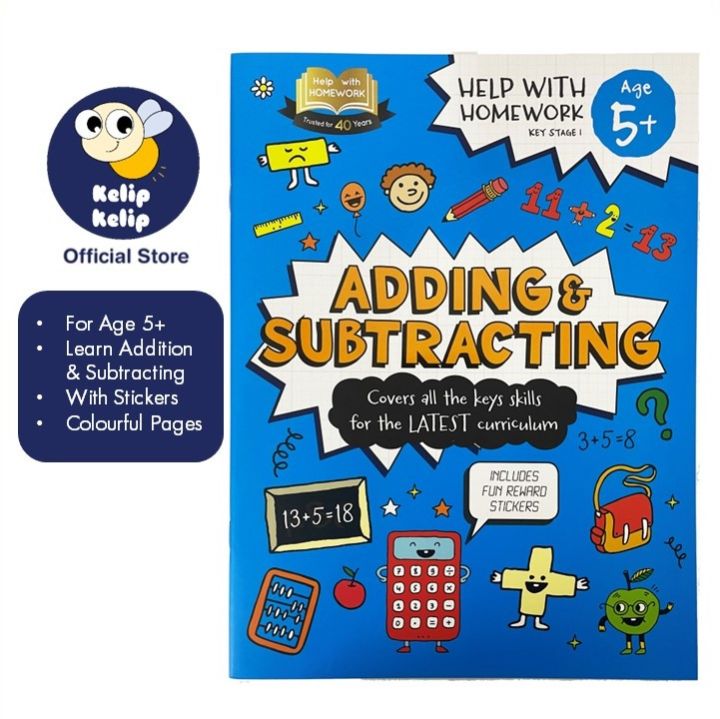 Addition & Subtraction Educational Activity Book for Kids (Age 5+) To ...