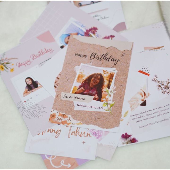 greeting card custom aesthetic / kartu ucapan bisa custom /thankyou ...