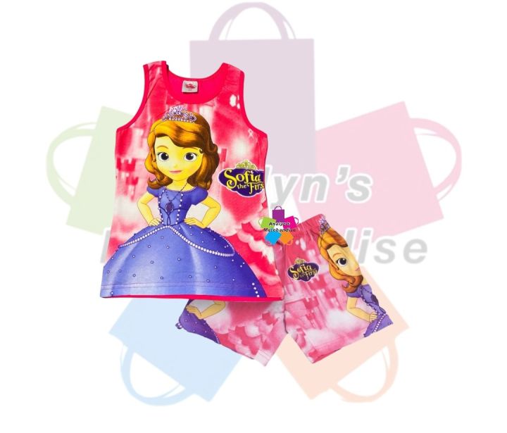 Sofia the First Terno Sando And Short Character Set For Kids girls ...