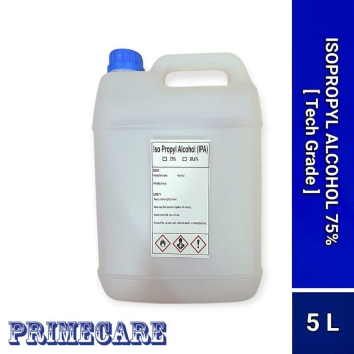 IPA / Isopropyl Alcohol [Tech Grade] 99% / 75% ( 5L ) | Lazada