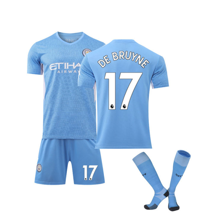 No. 17 Kevin De Bruyne Manchesters City Soccer Jerseys for Boys Girls ...