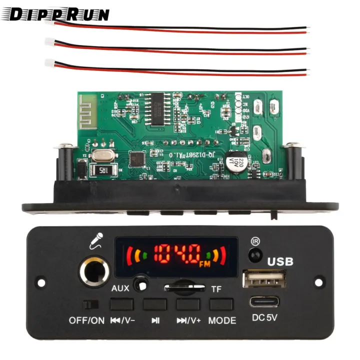 DIPPRUN Universal Bluetooth MP3 Decoding Board Module Bluetooth 5.0 MP3 ...