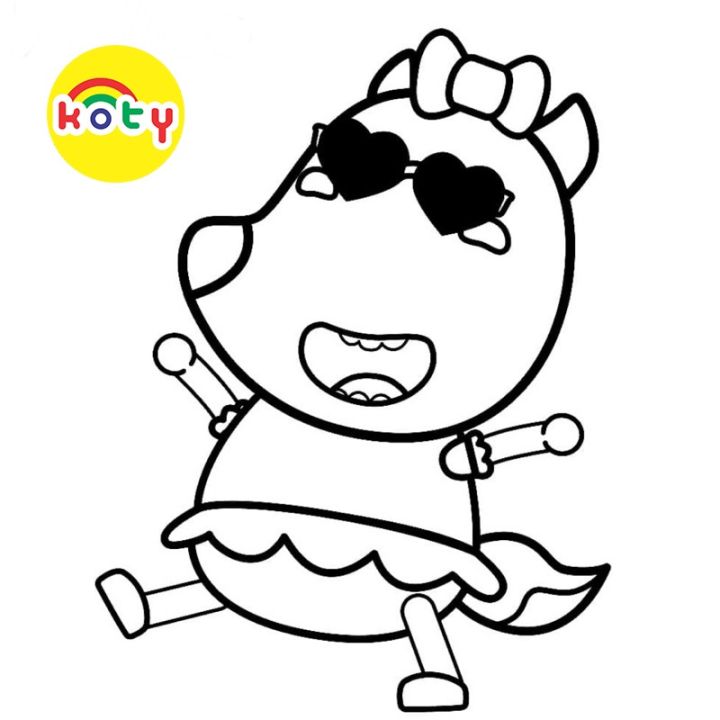 W.o.l.f.00 Lucy Kat Pando - Set 10 Tờ Tranh Tô Màu Kích Thước A4 A5 ...