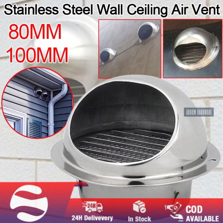 Nexa Stainless Steel Wall Ceiling Air Vent Ducting Ventilation Exhaust Grille Cover Outlet ...