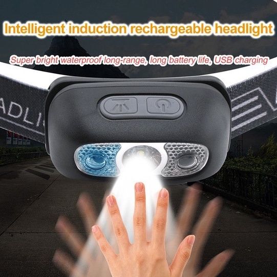 ⚡🇲🇾24h Shipping Induction Headlight Waterproof Rechargeable Motion ...