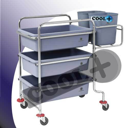 Restaurant Trolley /Food Court Trolley/Dinning Collection Trolley Cart ...