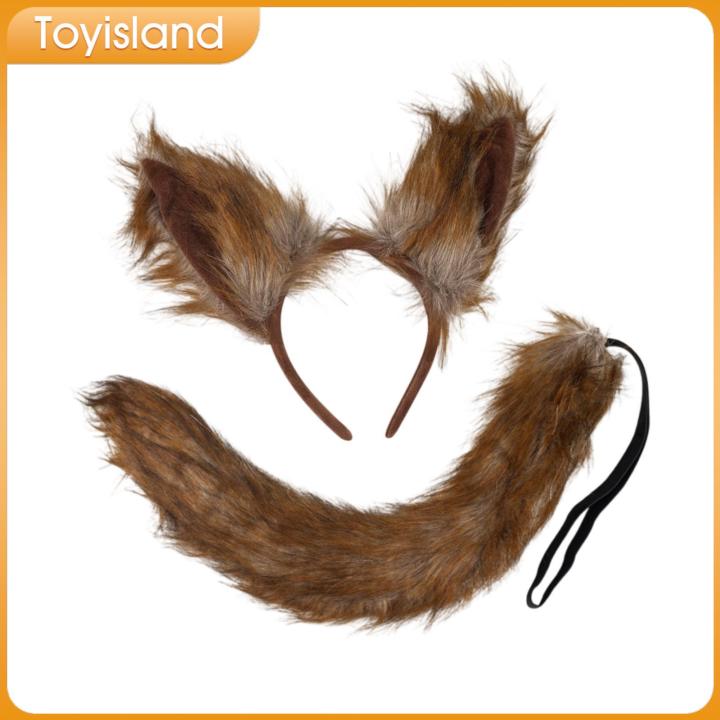 Toyisland Wolf Ears and Tail Costume Set Wolf Ear Headband for ...
