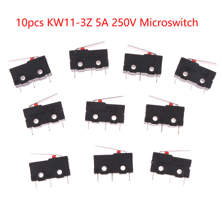 10Pcs Tact Switch KW11-3Z 5A 250V Microswitch 3PIN Limit Switch Buckle Roller Arc lever Snap ...