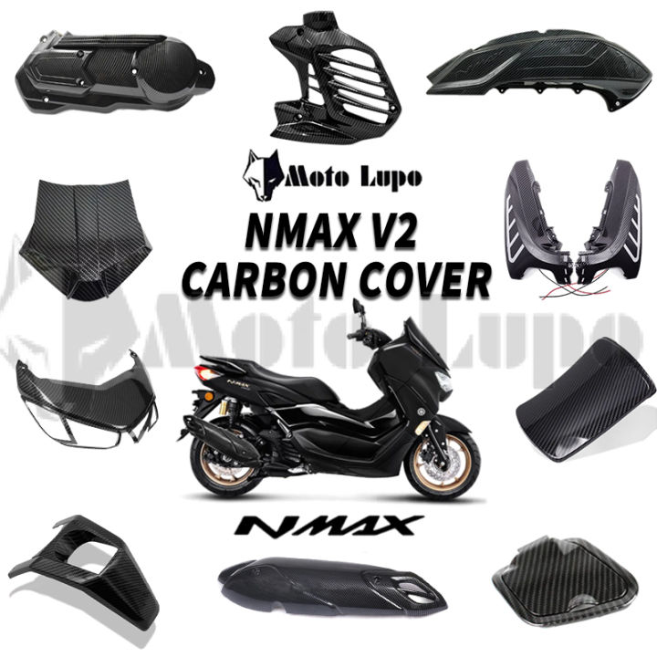 Moto Lupo NMAX V2 Carbon Cover Muffler Cover Carbon/Exhaust Pipe Guard ...