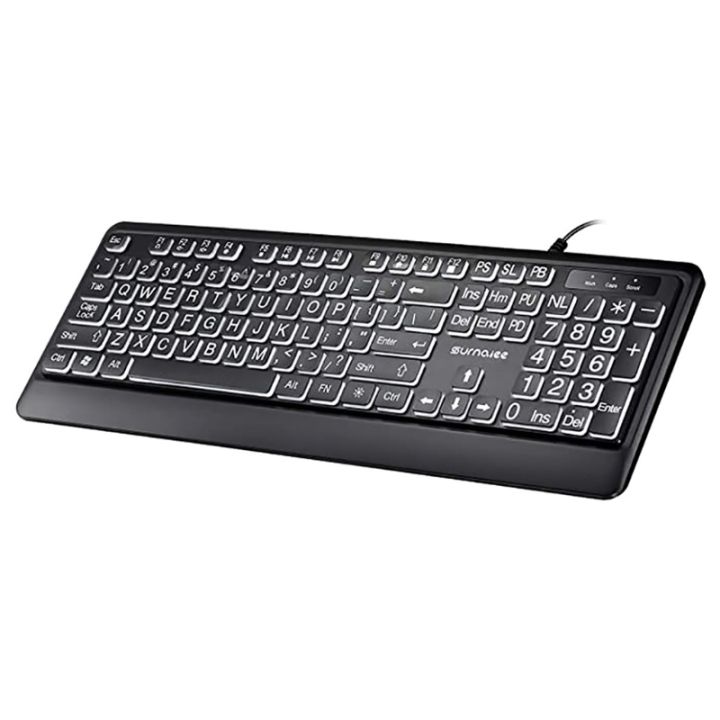 Large Print Computer Keyboard USB Wired Keyboard with Big Letters for ...