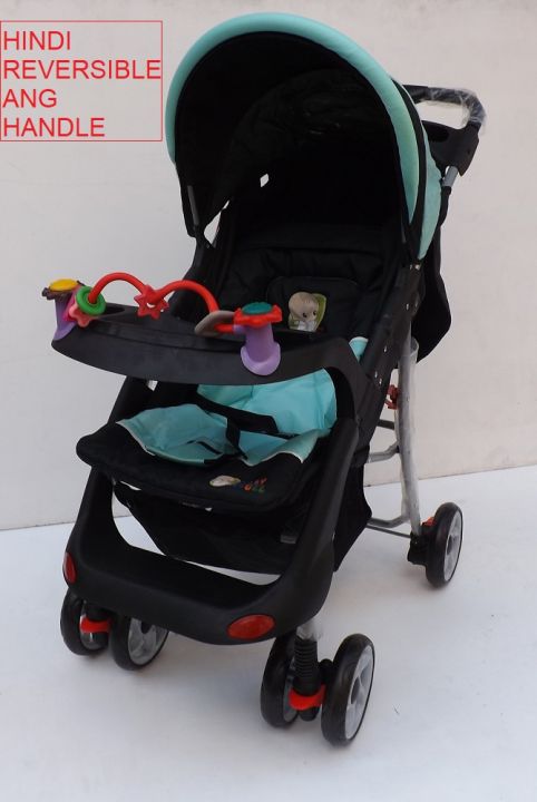 BABY ANGEL ST7899 BLUE One Hand fold Stroller for new born up to 25 ...
