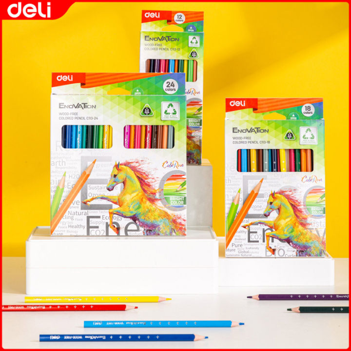 Deli 12/18/24 Color Pencil Set For Kids,Adults,Colored Pencil Color ...
