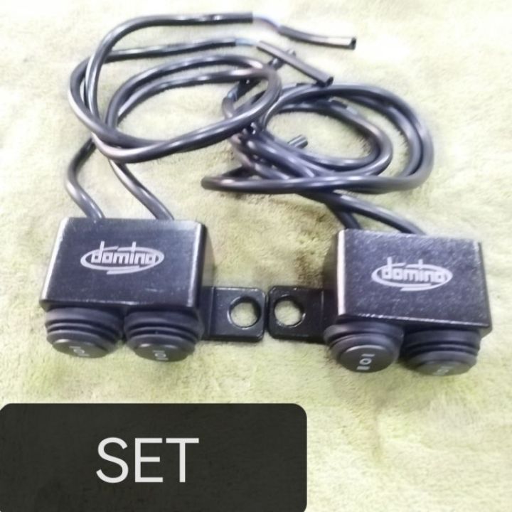 MOTORCYCLE DOMINO DUAL MINI DRIVING LIGHT 3 WAY SWITCH FOR UNIVERSAL ...
