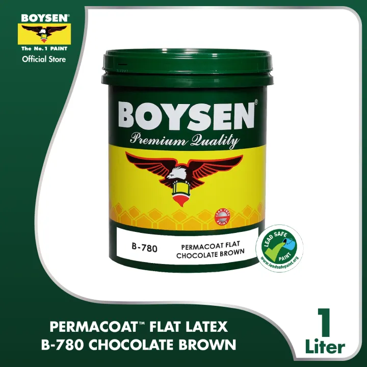 BOYSEN Permacoat Flat Latex Chocolate Brown B780-1L | Lazada PH