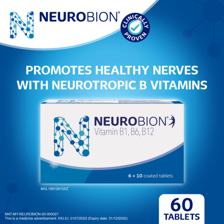 Neurobion Vits B1+B6+B12 Nerve Health Supplement (60 Tabs) | Lazada