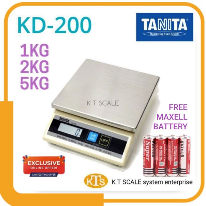 ORIGINAL Tanita digital scale KD 200 1kg/2kg/5kg | Lazada