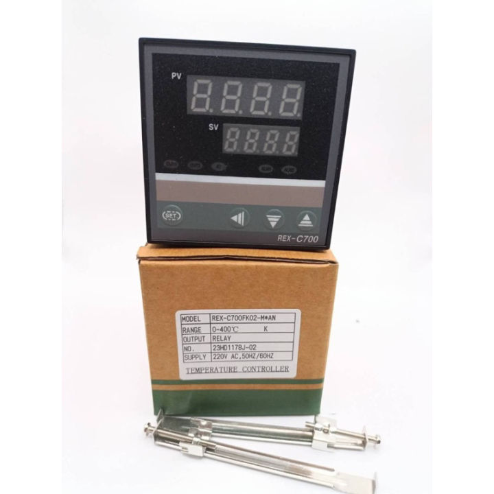 ertd [ตัวควบคุมอุณหภูมิ] Rex-C700 0-400 C เครื่องควบคุมอุณหภูมิดิจิตอล ...