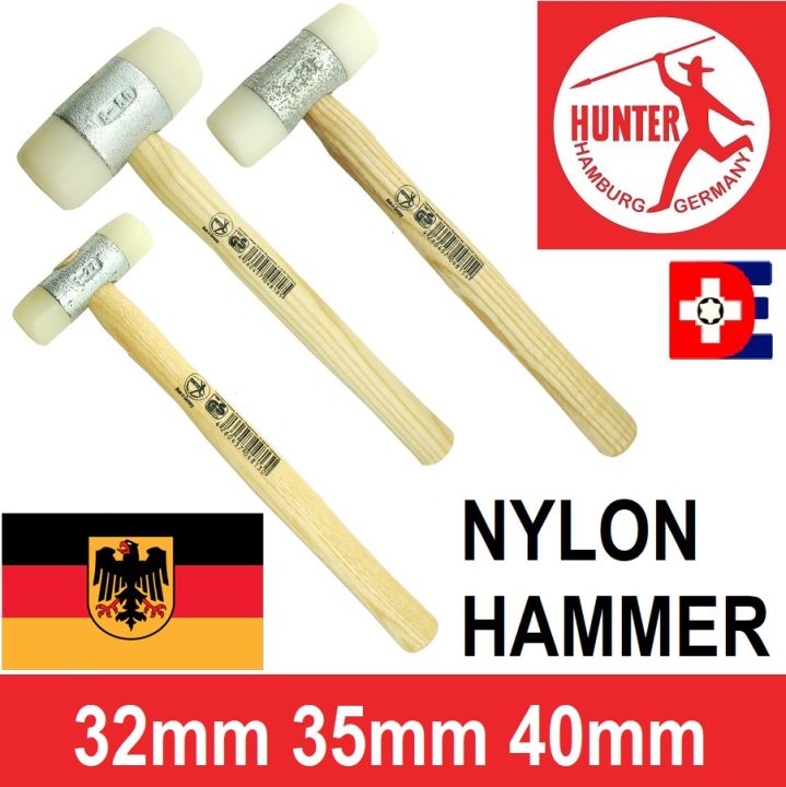 Germany hunter hammer nylon natural white hakarit bumping hammer rubber ...