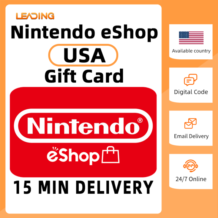 USA Nintendo E-Shop Gift Card Codes Switch Digital Card United States⚡ ...