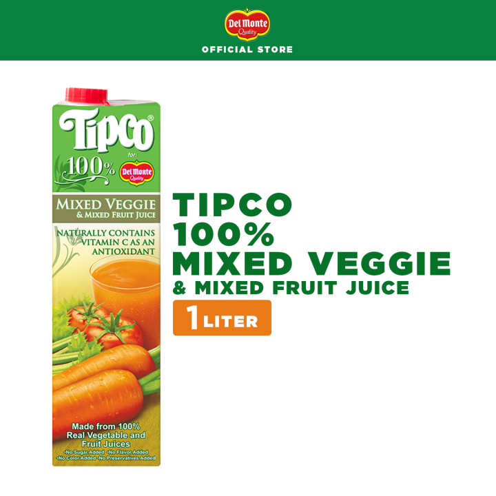 TIPCO 100% Mixed Veggies & Mixed Fruit Juice with Powerpack Health ...