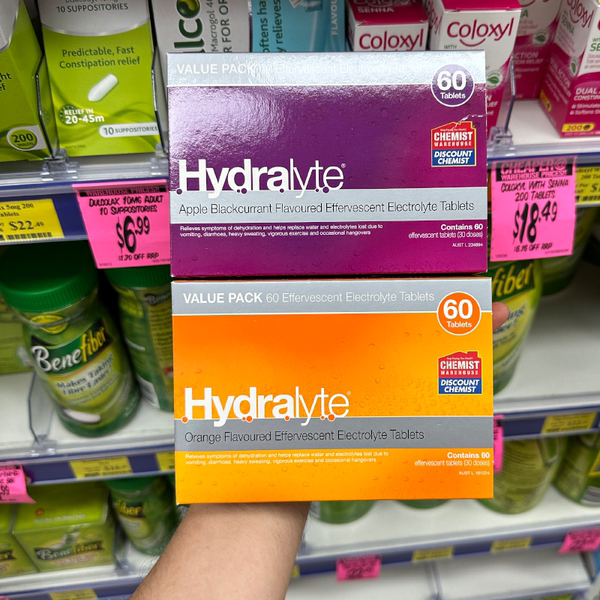 Australian hydralyte Electrolyte Effervescent Tablets 60 Tablets Orange ...