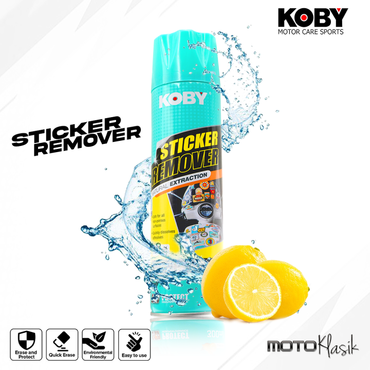 KOBY LABEL AND STICKER REMOVER SPRAY QUICK ERASE NO HASSLE 300ML ...