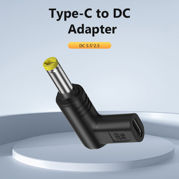 15V Type-C PD Female To DC Male PVC Type C To DC Jack Plug Charging ...