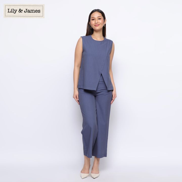 Rowan Blouse (Navy Blue) | Lazada PH