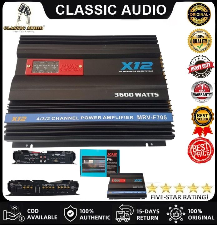 X12 CLASSIC AUDIO MRV-F705 3600Ww High Power Amplifier (ORIGINAL) | Lazada PH