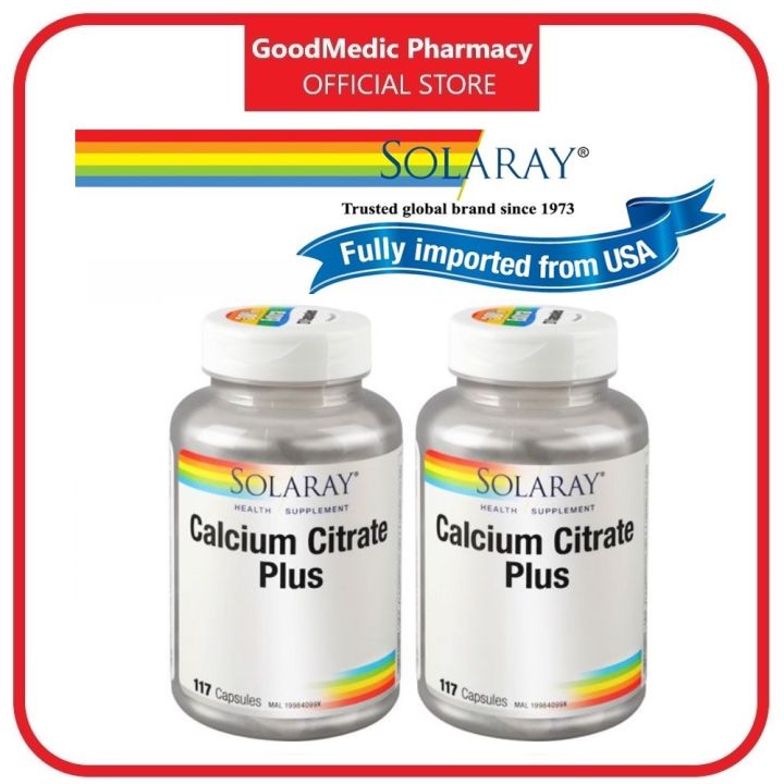 Solaray Calcium Citrate Plus 2x117's Exp Jan 2025 | Lazada