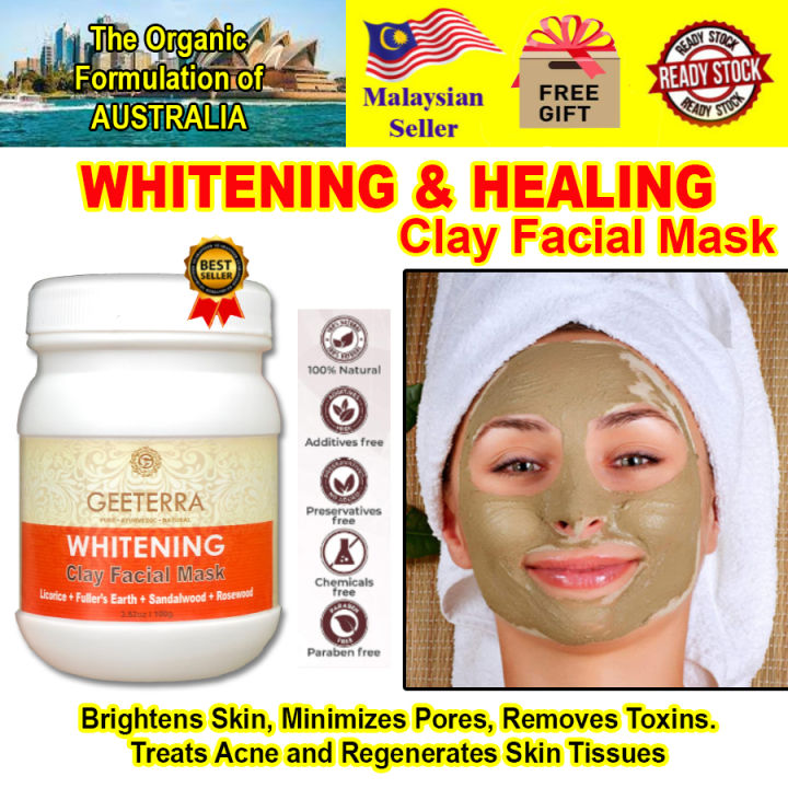100% Organic Whitening Clay Facial Mask - 100gm | Lazada