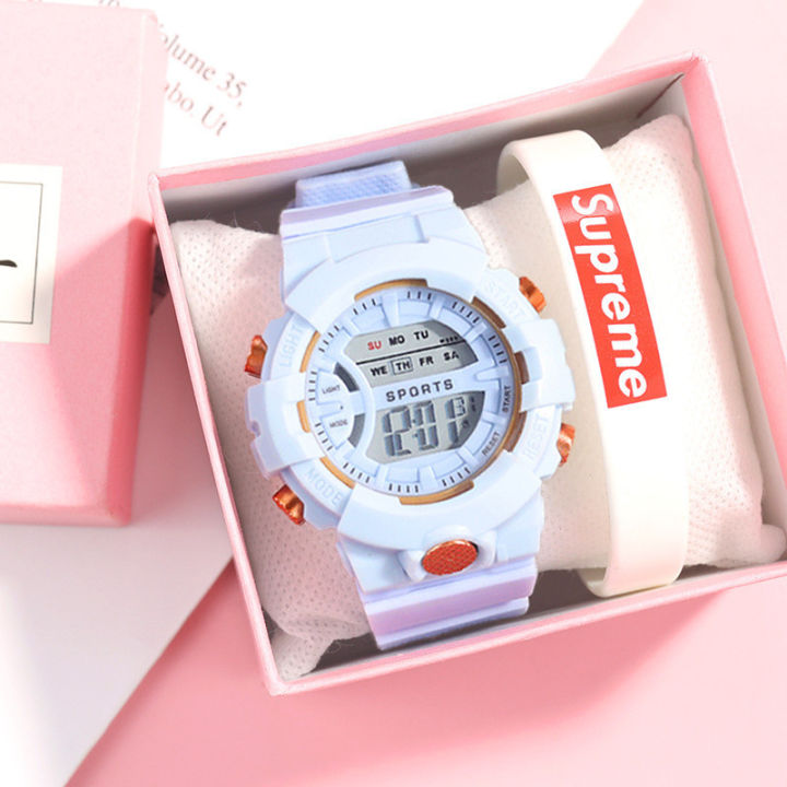 Ins Electronic Korean Watch Waterproof Sports Relo Men's Woman Unisex ...