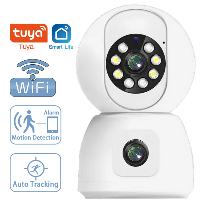 4K 8MP Dual Lens PTZ IP WIFI Camera Tuya Smart Life APP Motion ...
