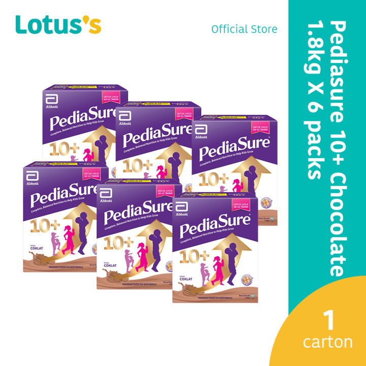 Pediasure 10+ Chocolate 1.8kg X 6 packs (1 carton) | Lazada