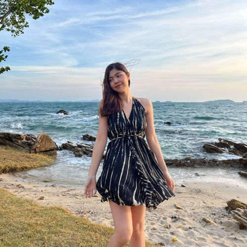 PATCHY.BKK MERMAID (รุ่นสั้นเหมาะกับสาวมินิ) ชุดไปทะเล ชุดไปเที่ยว ชุดมัดย้อม ชุดคู่ ชุดเดรส พาส ...